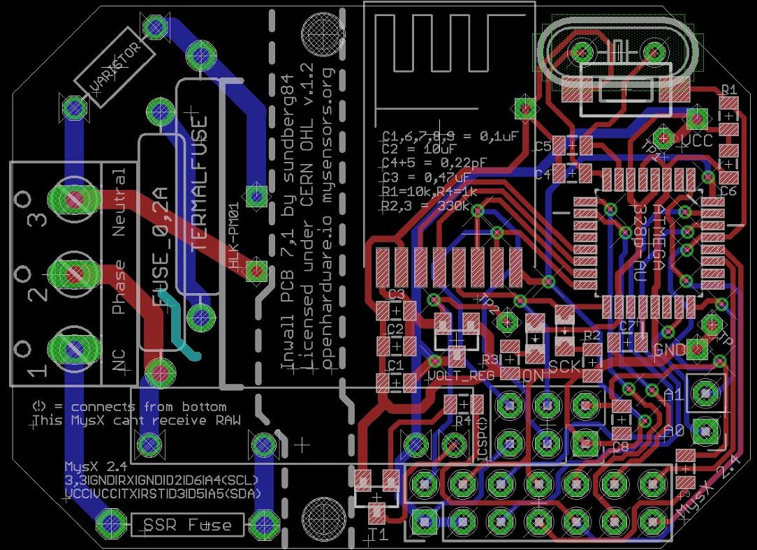 In Wall AC/DC Pcb (with Relay) for MySensors (SMD) | OpenHardware.io ...