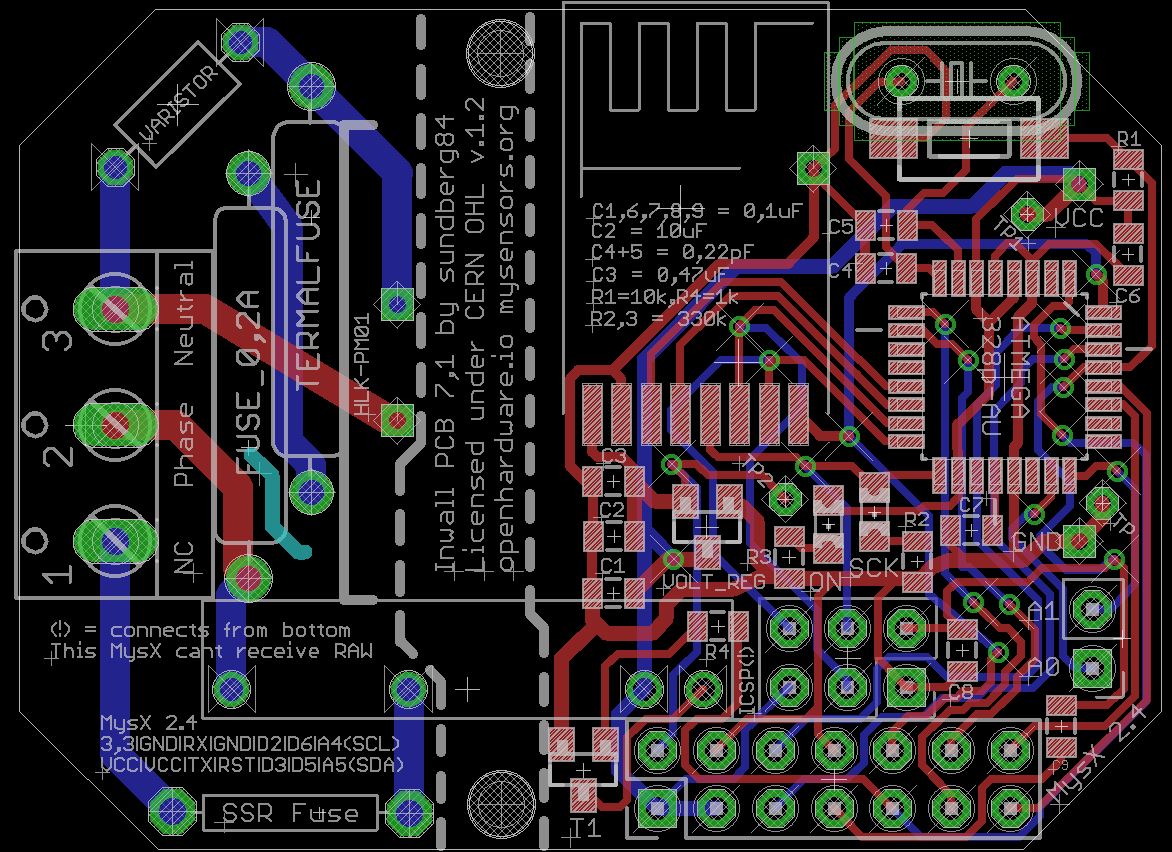 In Wall AC/DC Pcb (with Relay) for MySensors (SMD) | OpenHardware.io - Enables Open Source ...