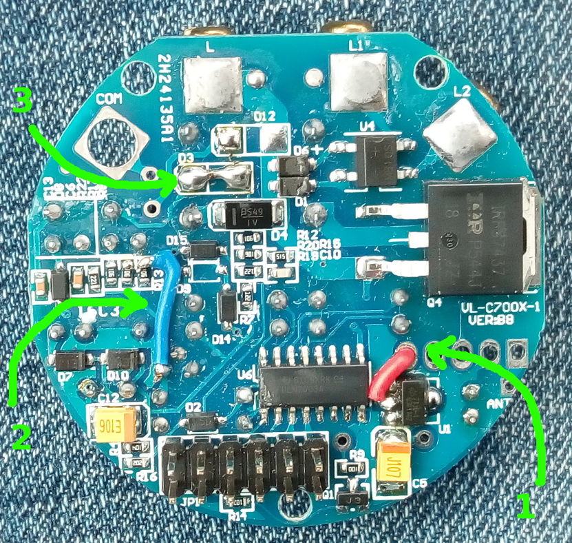 RFM69 Livolo 2 channels 1 way EU switch(VL-C700X-1 Ver: B8 ...