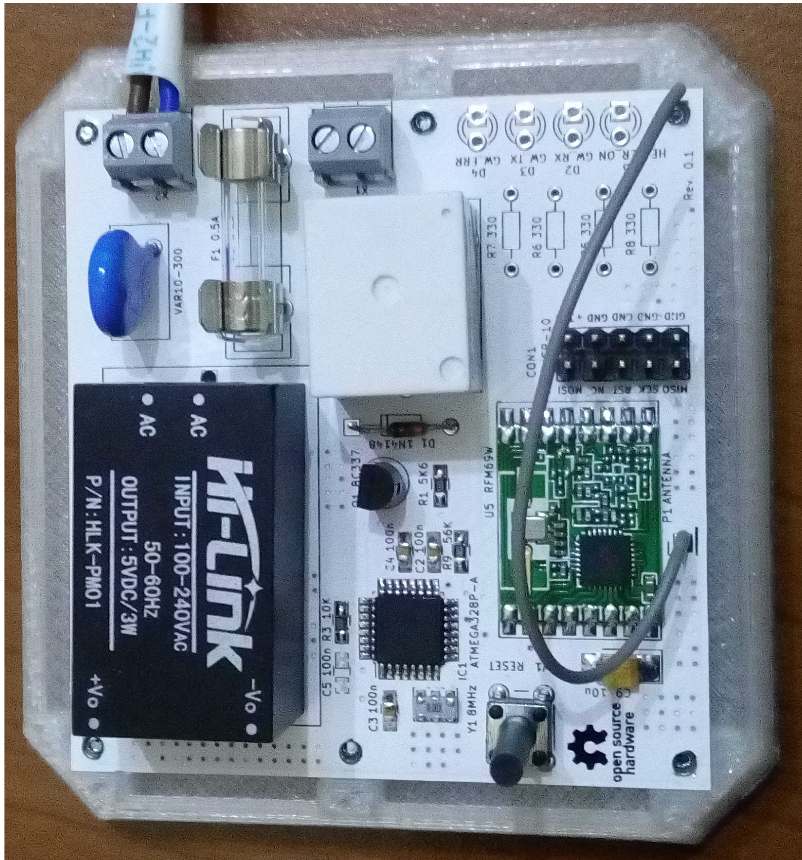 RFM69 Relay Actuator Node (mains powered) | OpenHardware.io - Enables Open Source Hardware ...