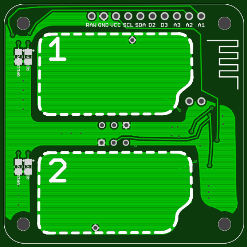 NModule Two buttons capacitive touch switch shield | OpenHardware.io - Enables Open Source ...