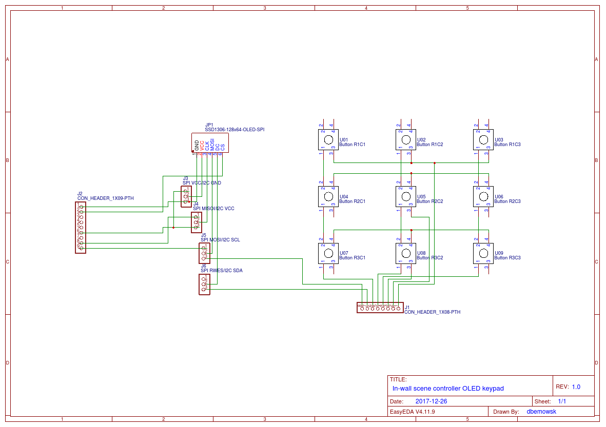 In-wall scene controller OLED keypad | OpenHardware.io - Enables Open Source Hardware Innovation