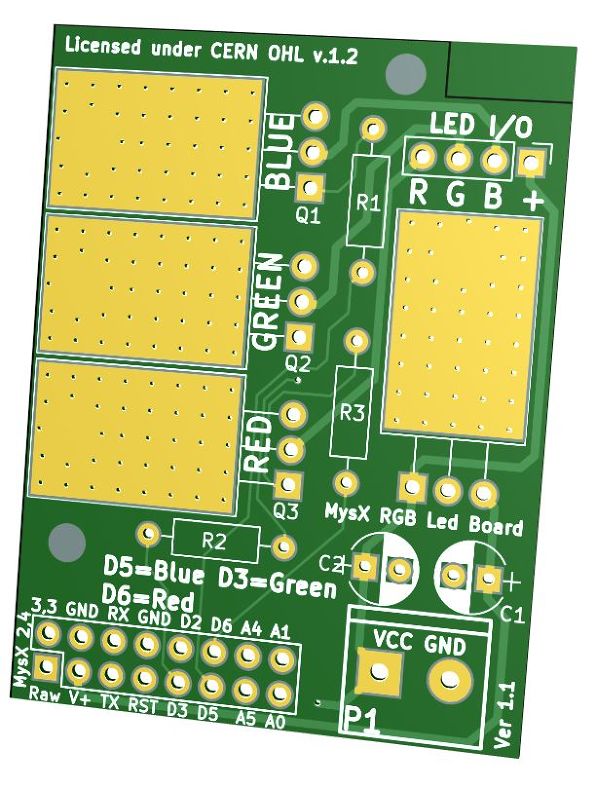 RGB Led Strip Board (MysX) | OpenHardware.io - Enables Open Source ...
