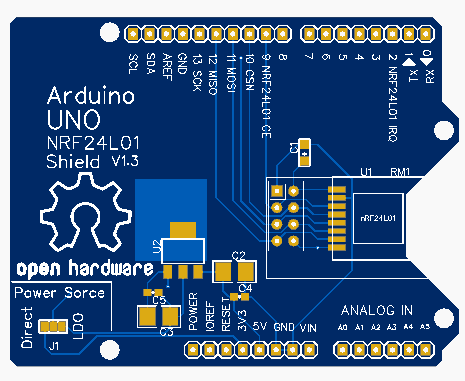 Arduino UNO NRF24L01+ Shield V1.3 | OpenHardware.io - Enables Open Source Hardware Innovation