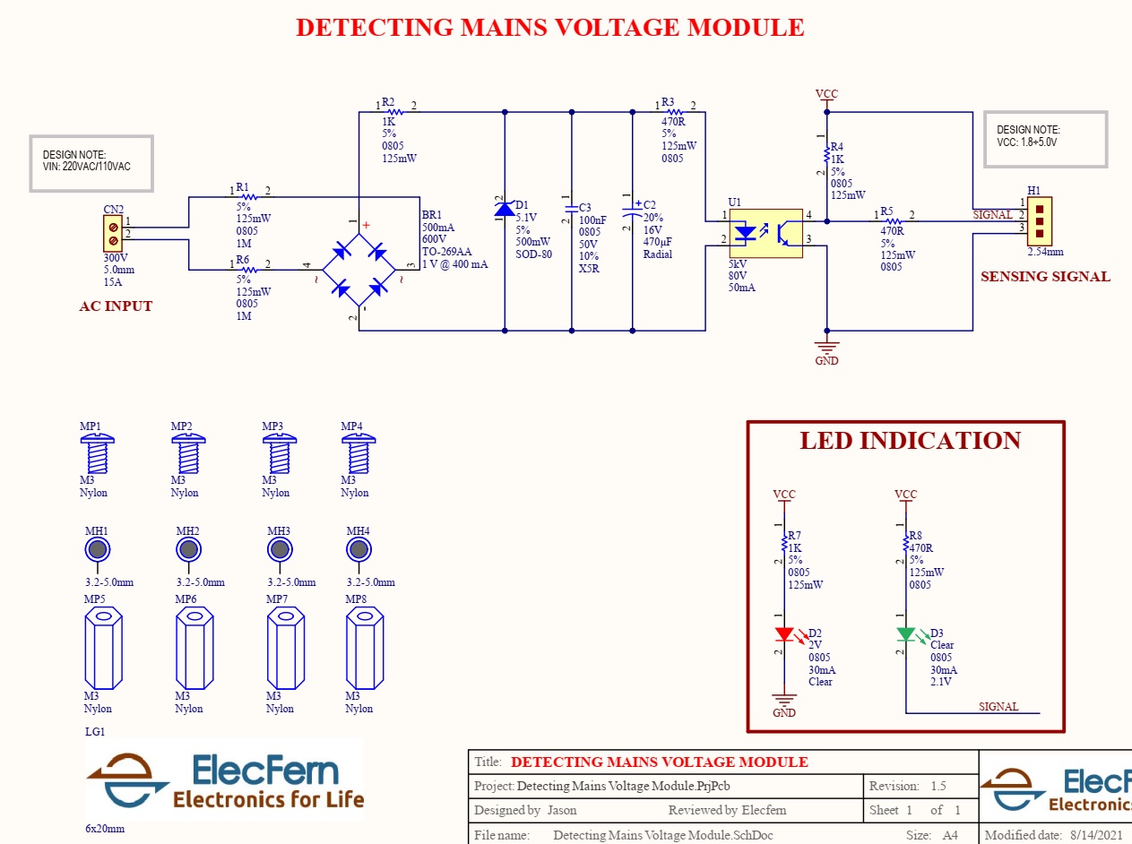 Detecting Mains Voltage Module | OpenHardware.io - Enables Open Source ...